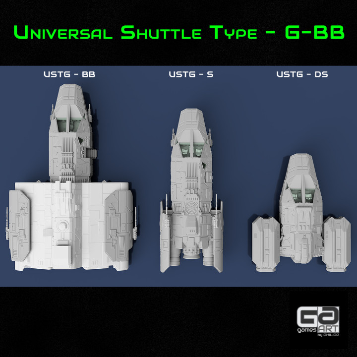 3D Printable Universal Shuttle Type - G - BB by gamesART by Philipp