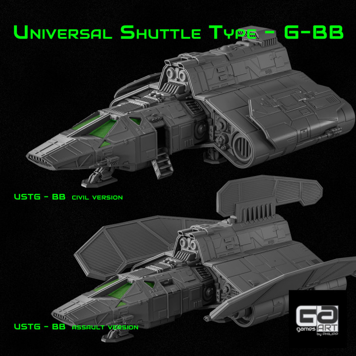 3D Printable Universal Shuttle Type - G - BB by gamesART by Philipp