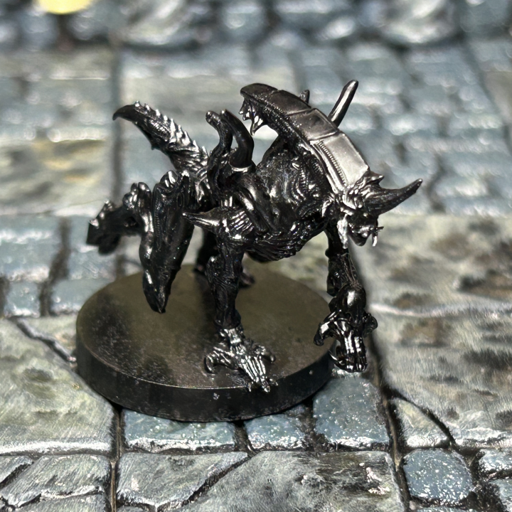 3D Print of HORNED ALIEN - B by blackfalconky