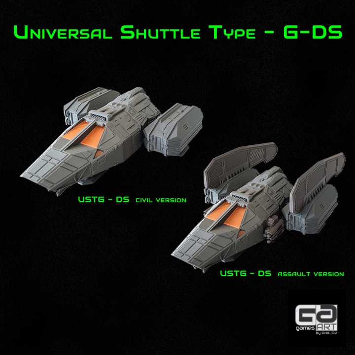3D Printable Universal Shuttle Type - G - DS by gamesART by Philipp