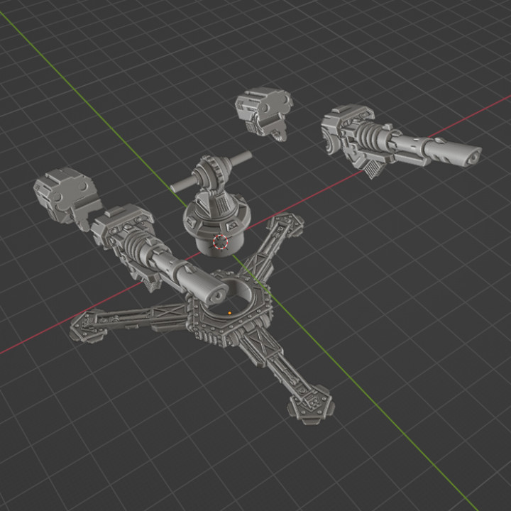 3D Printable [Commercial License] Sci-fi Artillery Camp STL by Dani ...