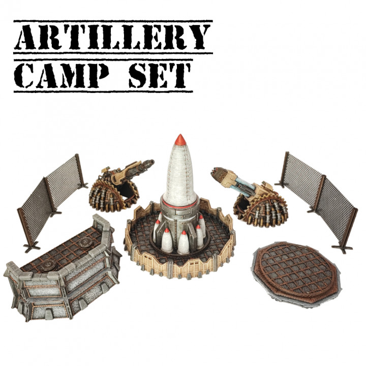 3D Printable [Commercial License] Sci-fi Artillery Camp STL by Dani ...