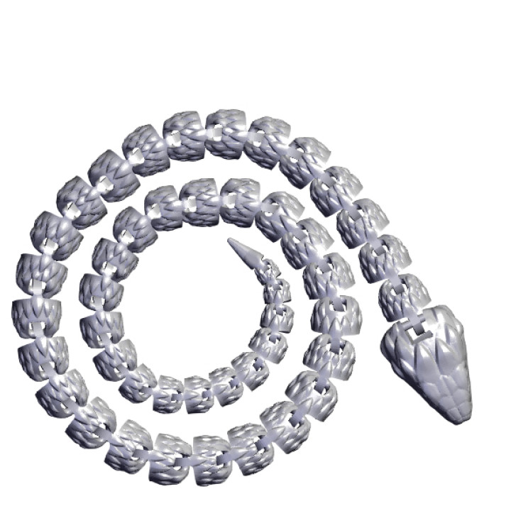 3D Printable Flexible Snake by Jawa Jaworski