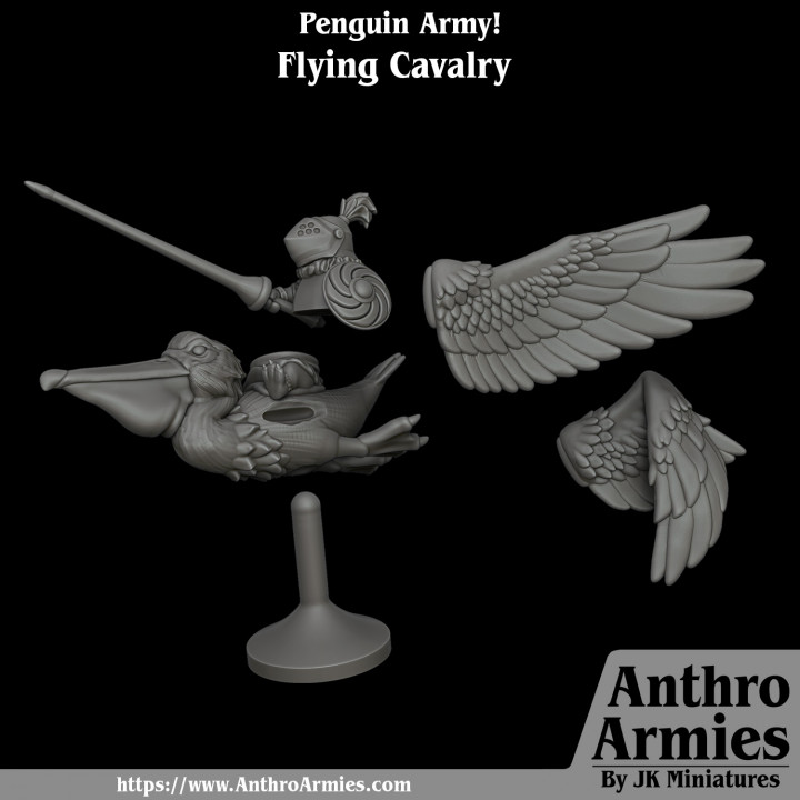 3D Printable Flying Penguin Cavalry by Jamie Korte
