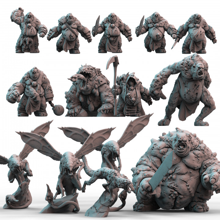 3D Printable Plague Ogres October: 2021 (pre-supported) by Blue Giant ...