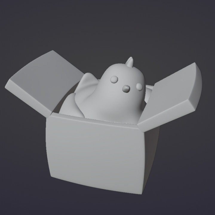 3D Printable Box Chicken by Savannah Shire