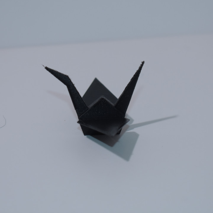 3D Printable origami bird (origami crane) by galbleier