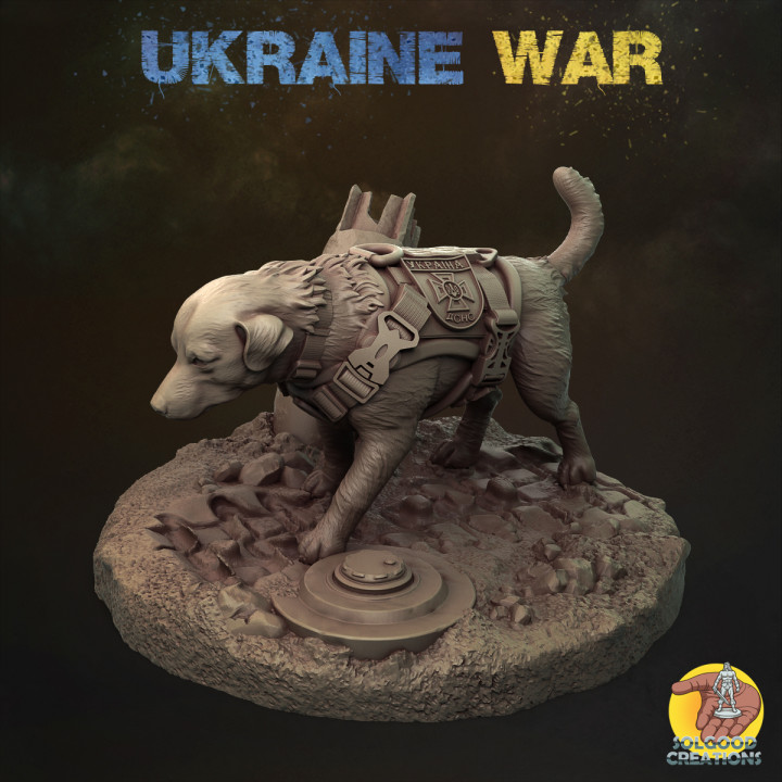 3D Printable Patron Dog 32mm by SolGood Creations