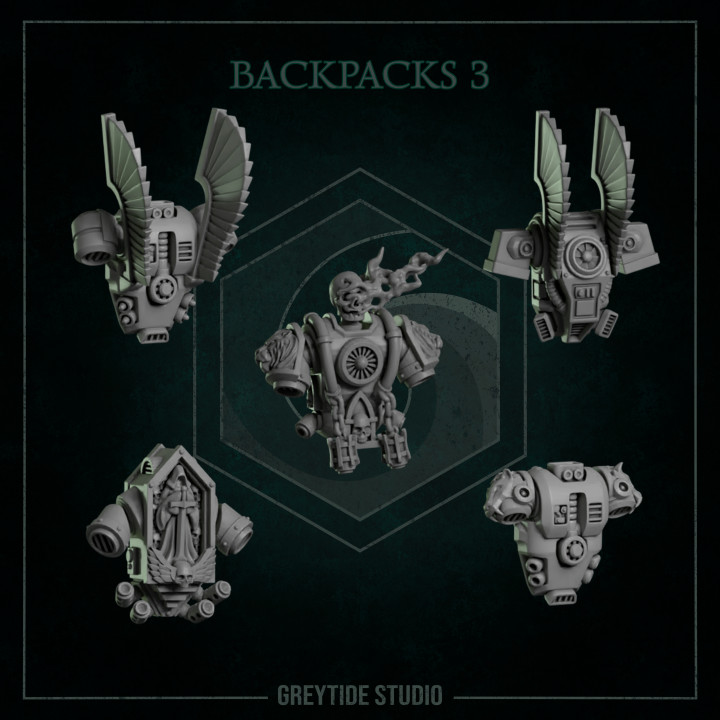 3D Printable Backpacks 3 EP by GreyTide Studio