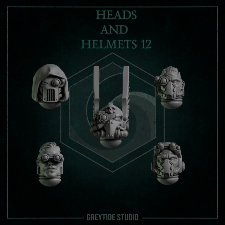 3D Printable Tactical Heads 2 EP by GreyTide Studio
