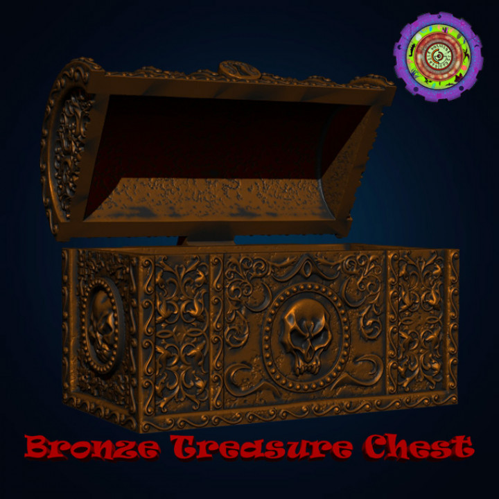 3D Printable Bronze Treasure Chest by C2Dwellers