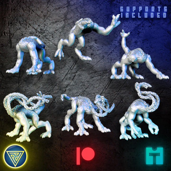 3D Printable Chain Hounds Set by Print Paint Play