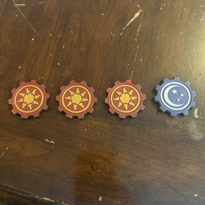 3D Printable Genesys RPG Story Points by Josh Tremblay