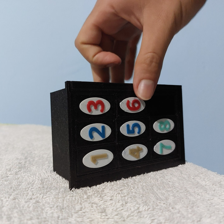 3D Printable Sliding - puzzle box by Mist3r. D