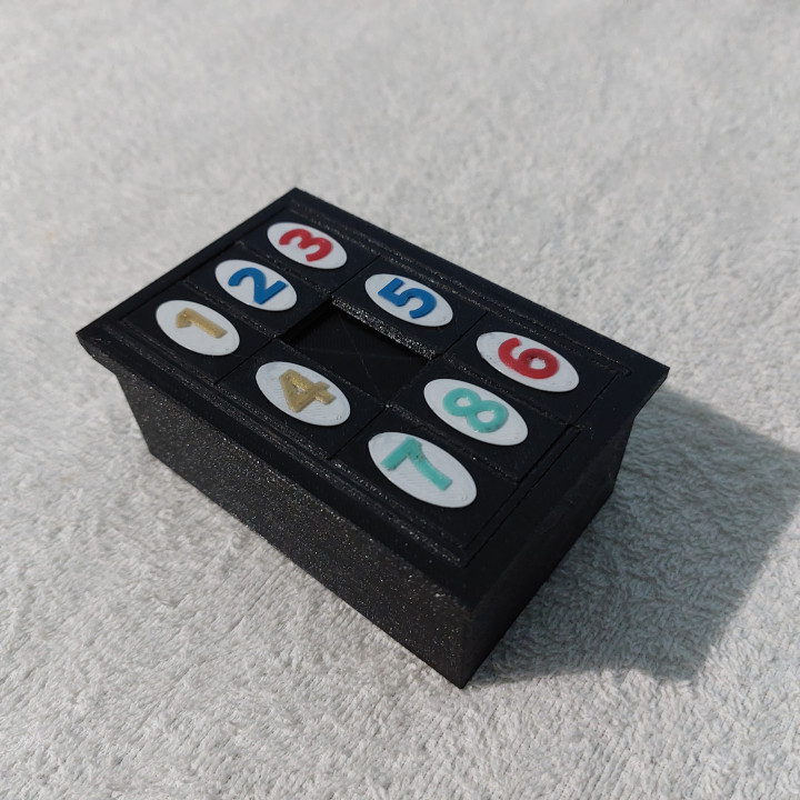 3D Printable Sliding - puzzle box by Mist3r. D