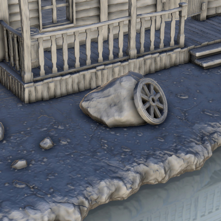 3D Printable Large two-story saloon (6) - Six Gun Sound Desperado Old ...