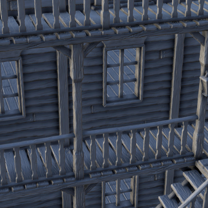 3D Printable Large two-story saloon (6) - Six Gun Sound Desperado Old ...