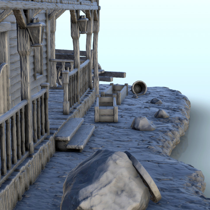 3D Printable Large two-story saloon (6) - Six Gun Sound Desperado Old ...