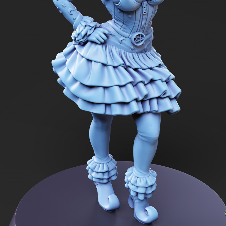 3D Printable Witch Elf Pose 2 - 2 Variants and Pinup by PSMiniatures