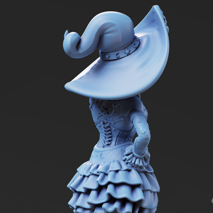 3D Printable Witch Elf Pose 2 - 2 Variants and Pinup by PSMiniatures