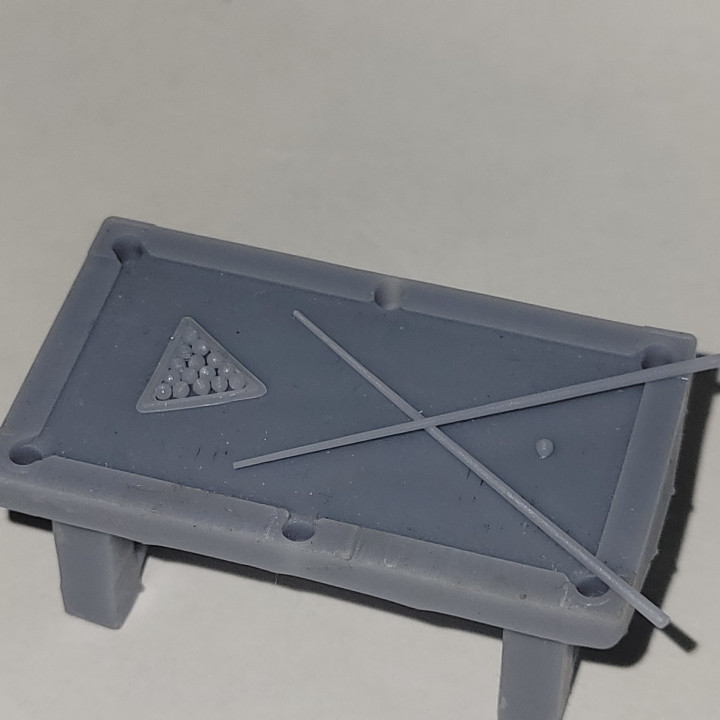 3D Printable Miniature pool table by Nicholas Diaz