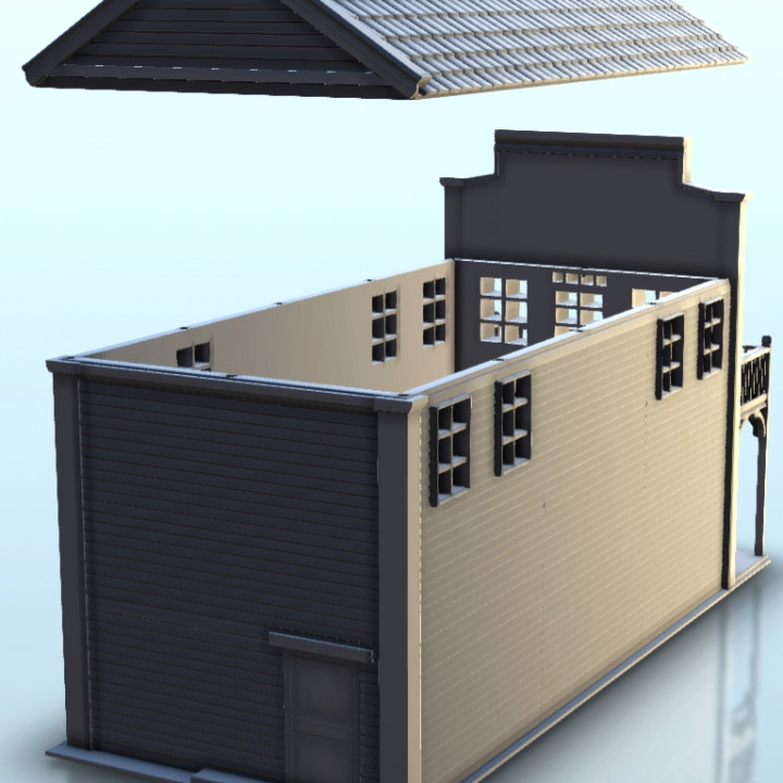 3D Printable Wild West saloon 6 - Six Gun Sound Desperado Old ...