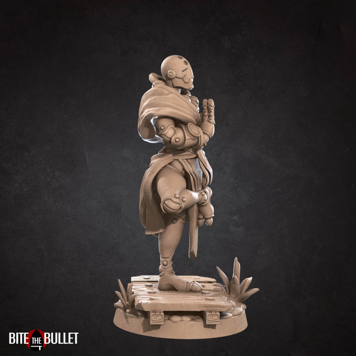 3D Printable Warforged Monk (2 Versions) by Bite the Bullet