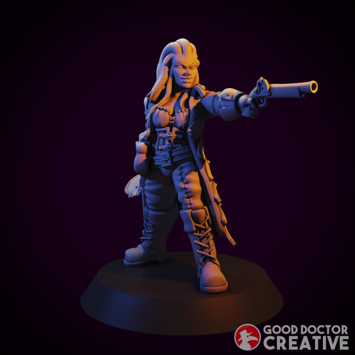 3D Printable Gorgon / Medusa Pirate Captain by Good Doctor Creative