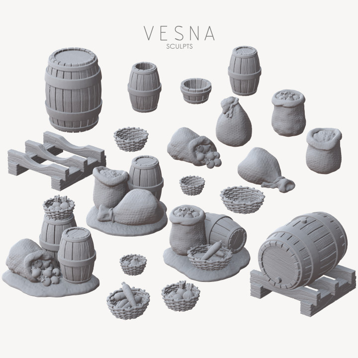 3D Printable BARRELS PACK by VESNA SCULPTS