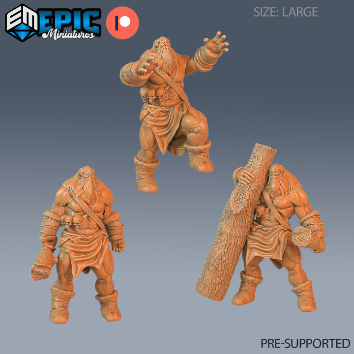 3D Printable Snow Cyclops Set / One Eyed Creature / Frost Giant ...