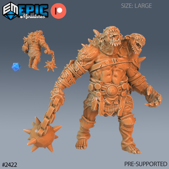 3D Printable Ettin Beast Set / Ancient Two Headed Ogre / Frost Giant ...