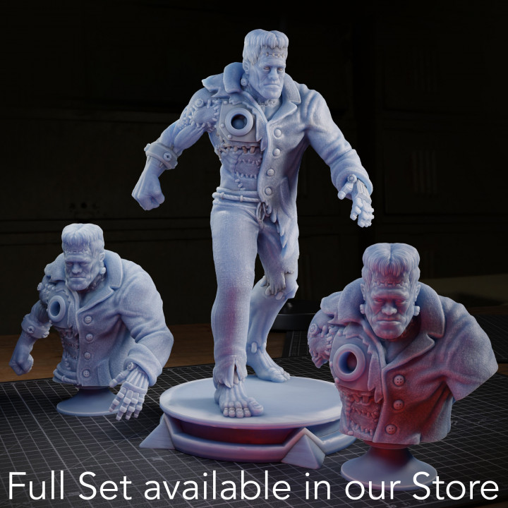 3D Printable Frankenstein Bust by Safehold