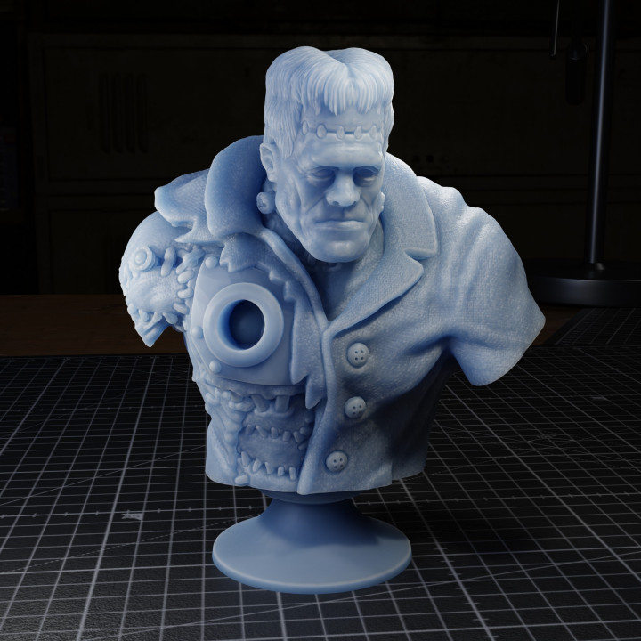3D Printable Frankenstein Bust by Safehold