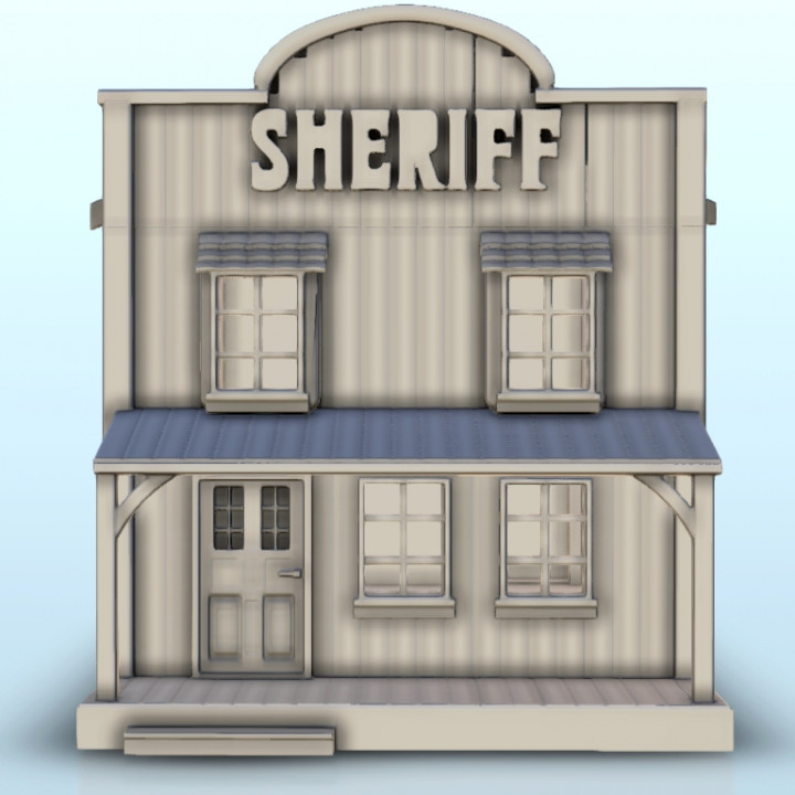 3D Printable Wild West sheriff's office building 36 - Six Gun Sound ...