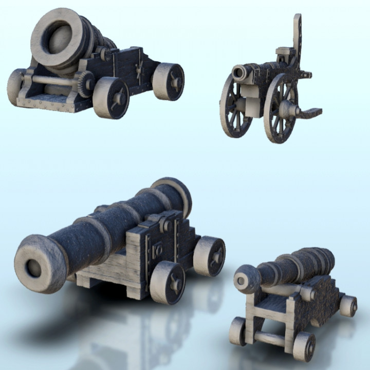 3D Printable Medieval canons & mortars 6 - Architecture Urban Scenery ...