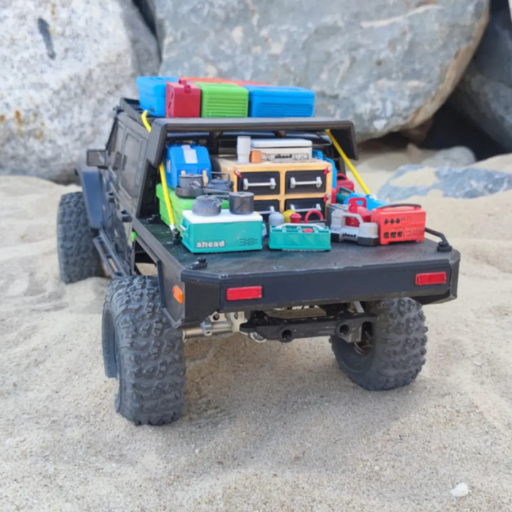 3D Printable SCX10 III GLADIATOR FLATBED by Ian Jim