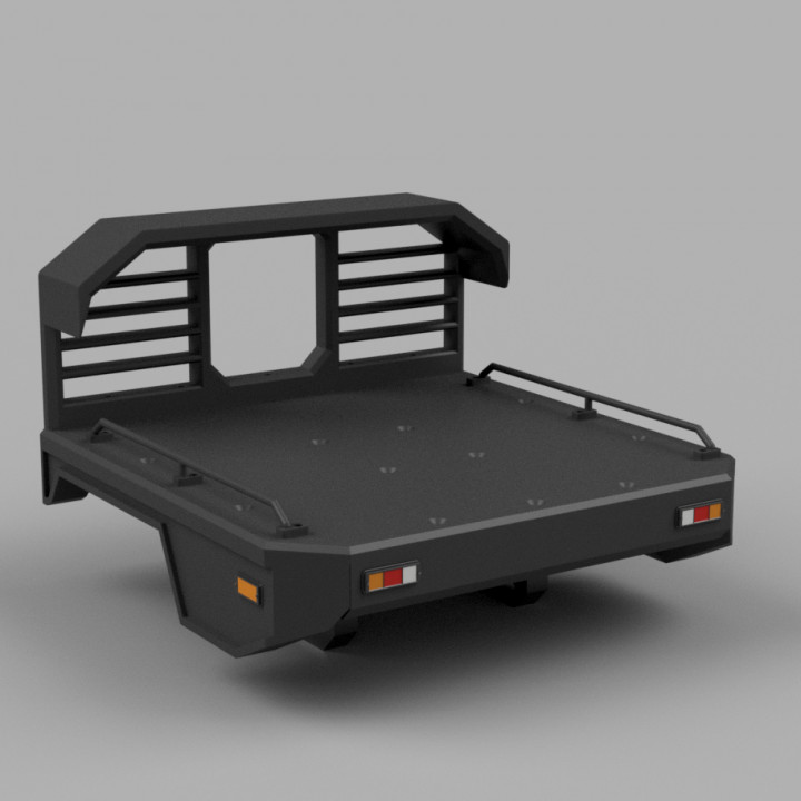 3D Printable SCX10 III GLADIATOR FLATBED by Ian Jim