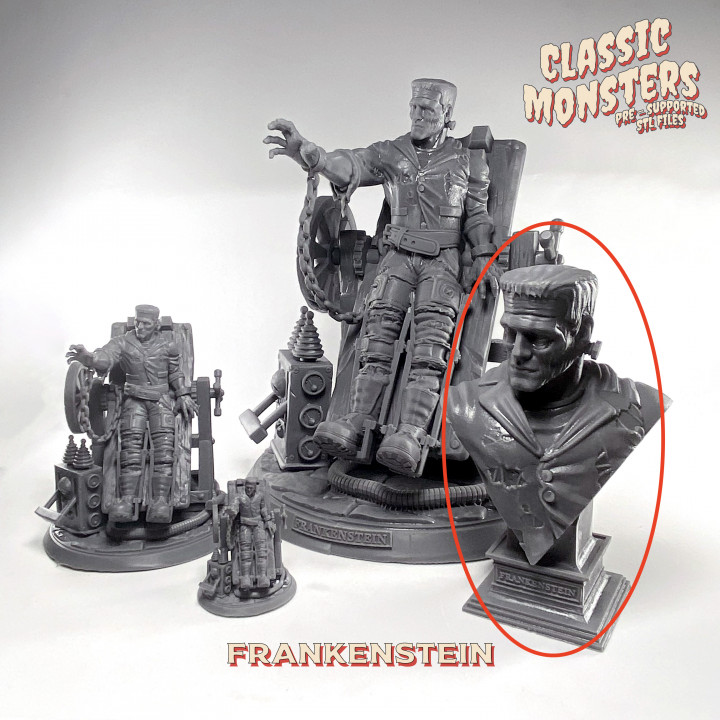 3D Printable Frankenstein BUST by Heroes and Beasts