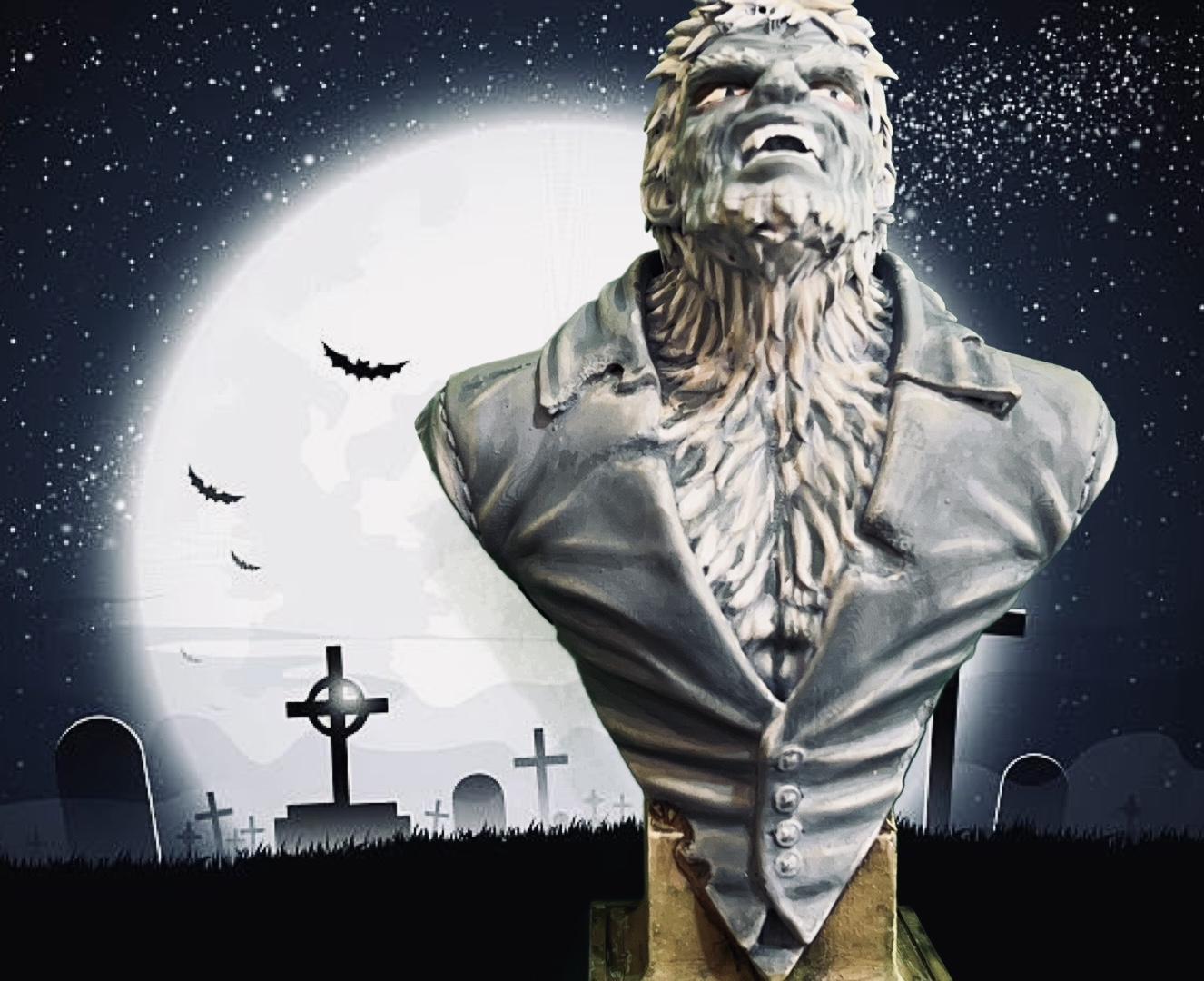 3D Printable The Wolfman bust by Heroes and Beasts