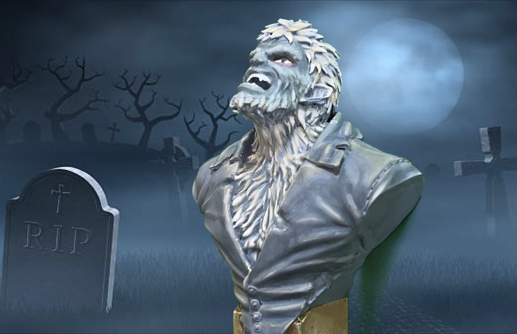 3D Printable The Wolfman bust by Heroes and Beasts