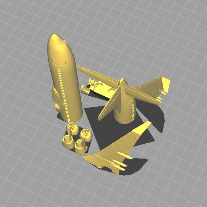 3D Printable Airplane Boeing 737 - 800 by sliceables