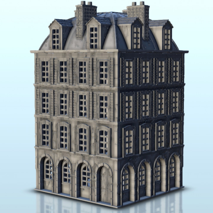 3D Printable Building 16 - Architecture Urban Scenery Modern WWII ...