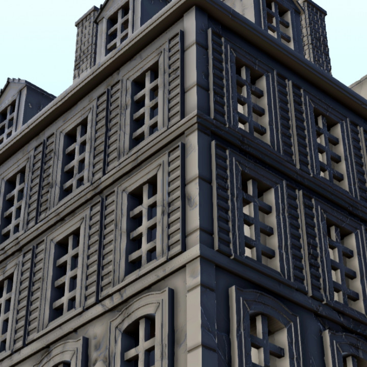 3D Printable Building 16 - Architecture Urban Scenery Modern WWII ...