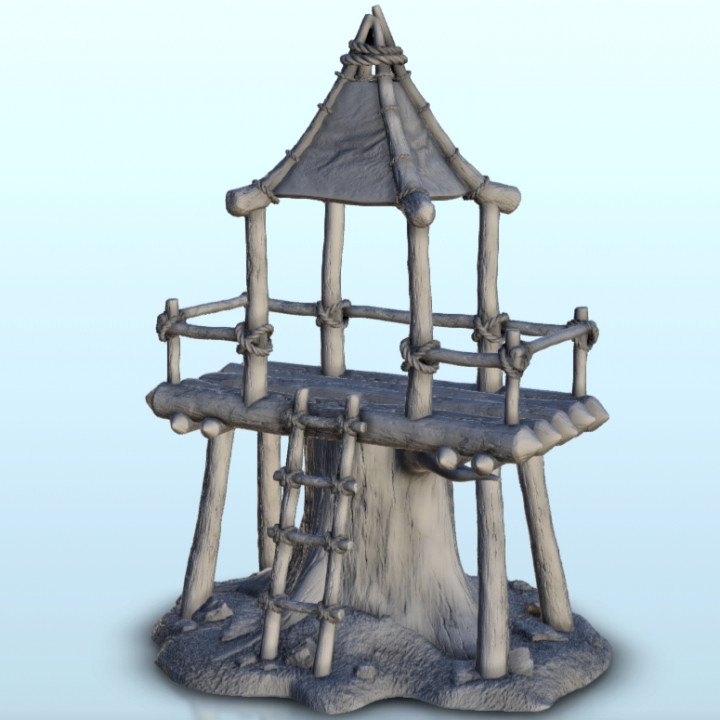 3D Printable Wooden outpost 26 - Architecture Urban Scenery Modern WWII ...