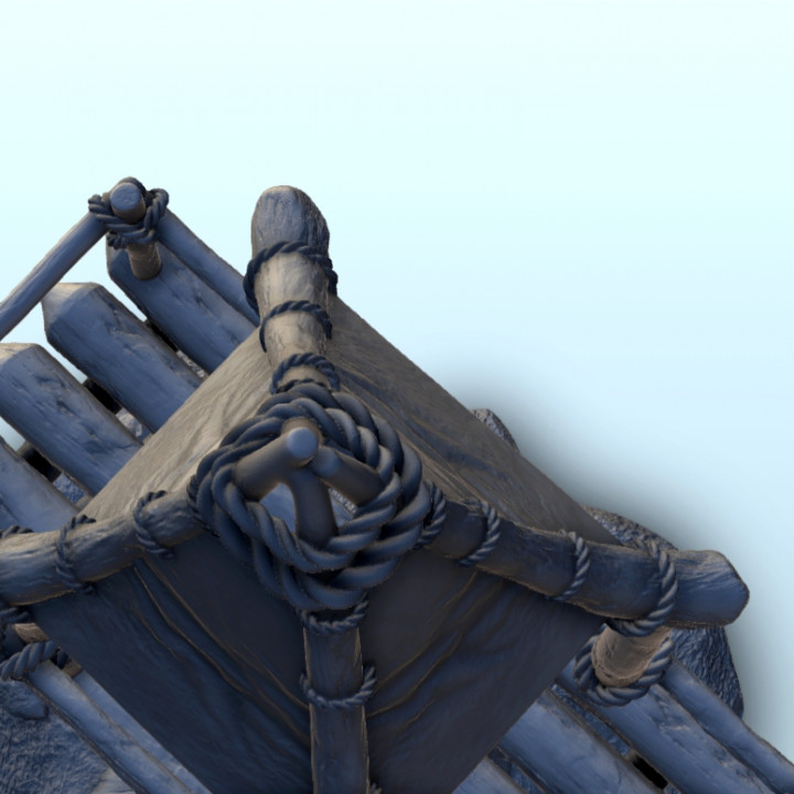 3D Printable Wooden outpost 26 - Architecture Urban Scenery Modern WWII ...