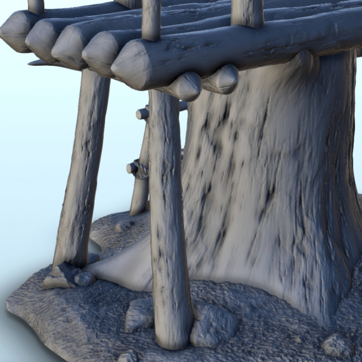 3D Printable Wooden outpost 26 - Architecture Urban Scenery Modern WWII ...