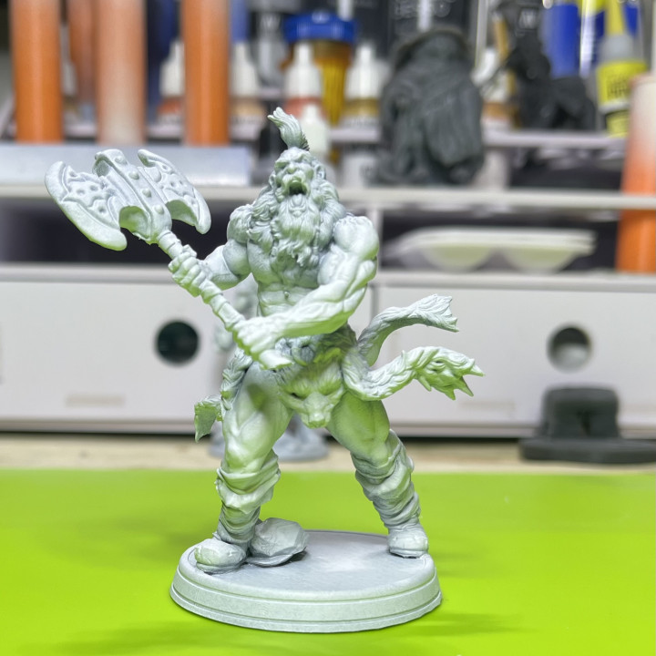 3D Print of Barbarian Axe Warrior by Maxblaster