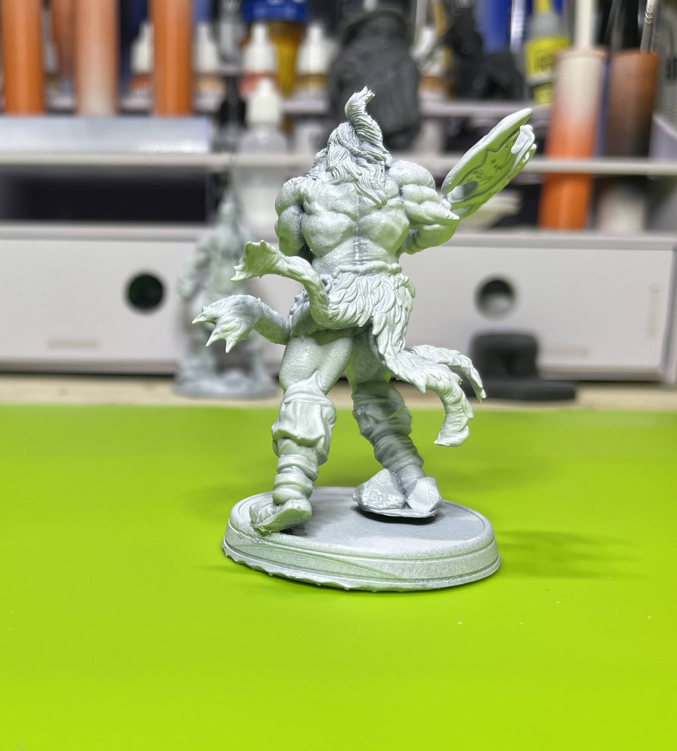 3D Printable Barbarian Axe Warrior by Rudolf Arendt