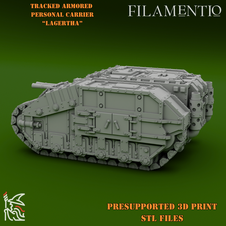 3D Printable Tracked APC "Lagertha" by Filamentio