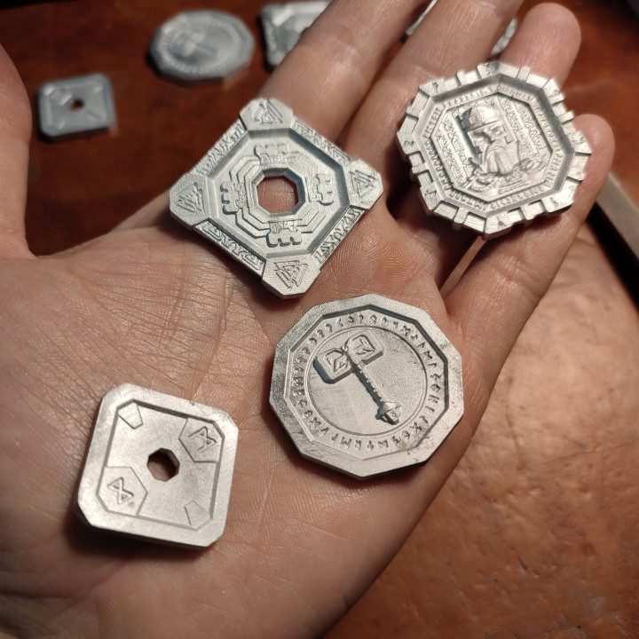 3D Print of Dwarven coin set by Metalurgo